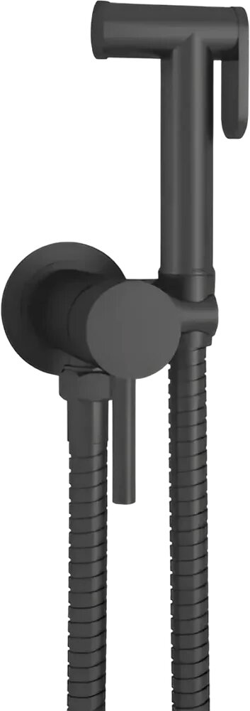 Гигиенический душ BOCH MANN Braies CK-P07B встраиваемый, скрытого монтажа, со смесителем, черный, матовый, латунь, рычажный, смеситель для биде