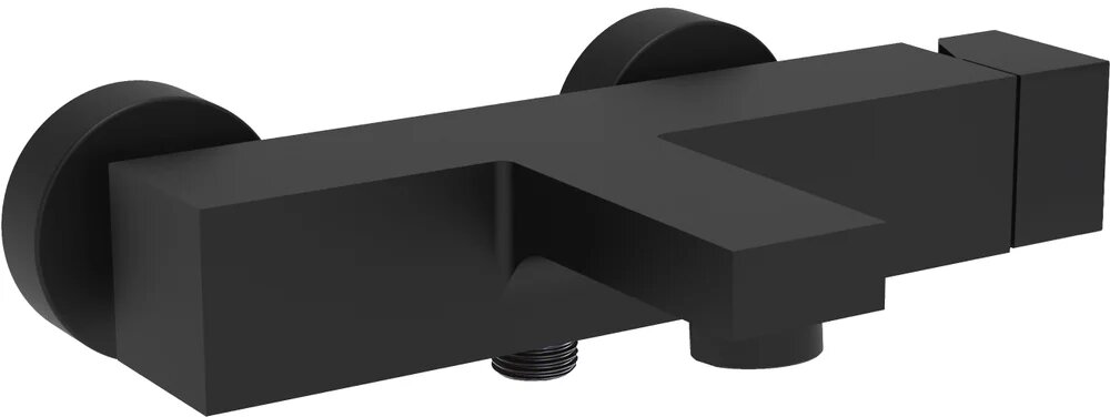 Смеситель для ванны с душем Paffoni Elle EL022NO настенный, однорычажный, черный, матовый, латунный, без лейки, с керамическим картриджем