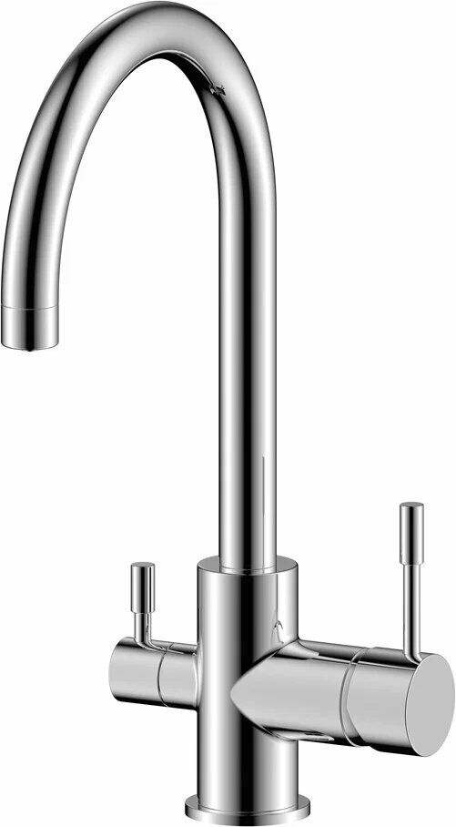 Смеситель для кухни Olive'S Balear 13440BL с краном для питьевой воды, с поворотным изливом, хром, глянцевый, однорычажный, латунный, с керамическим картриджем