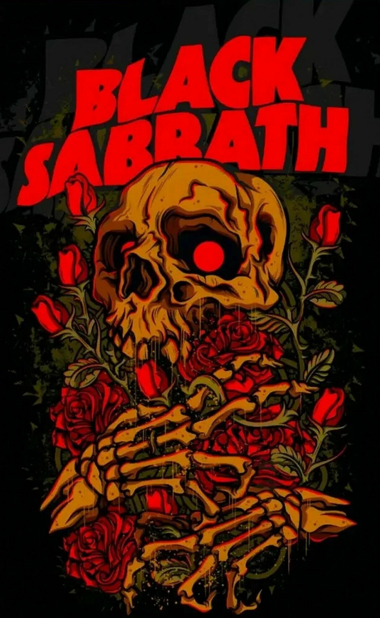 Плакат, постер Black Sabbath хэви-метал группа на бумаге, размер 21х30см