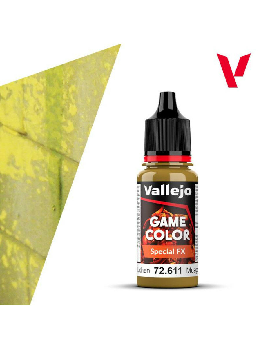 Краска акриловая Vallejo Game Color Special FX Moss Lichen (Мох и лишайник) 72.611