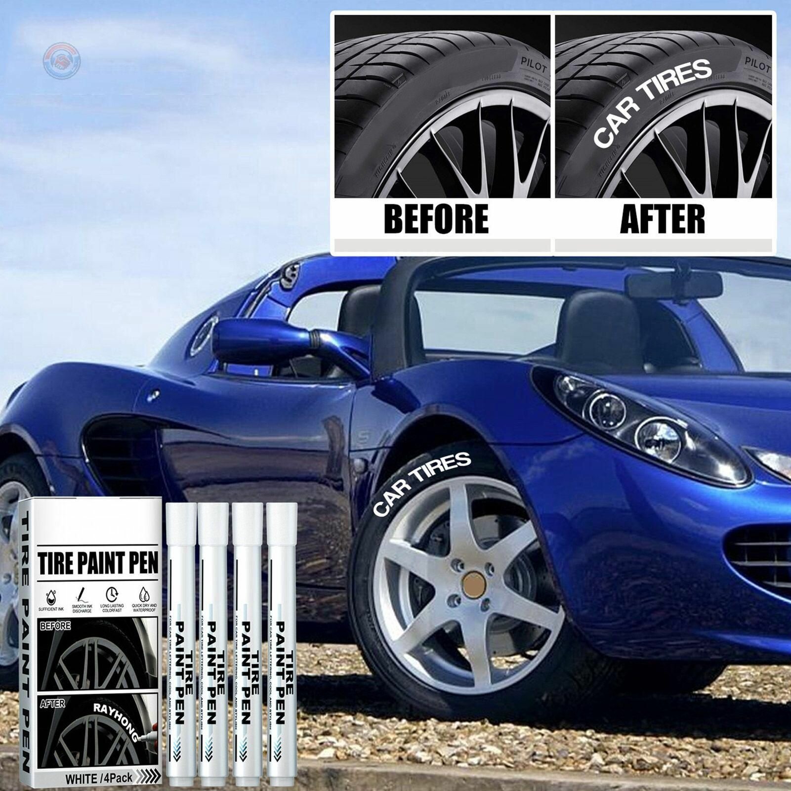 Маркер для шин белый с быстрым высыханием и высокой укрывистостью, ручка для ремонта краски на резине, металле и стекле