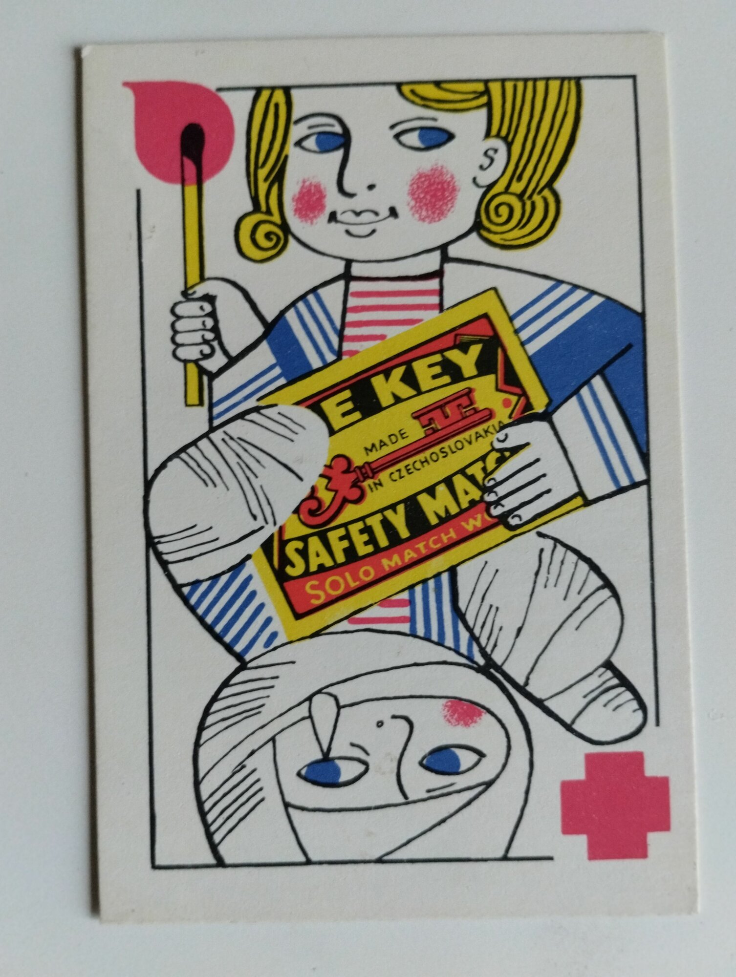 Карманный календарик. Чехословакия. 1981 год. Мультфильм. Не играй с огнем
