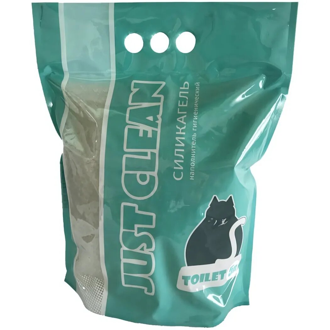 Наполнитель Just Clean силикагелевый 3,6 л, гигиенический, для кошачьего туалета