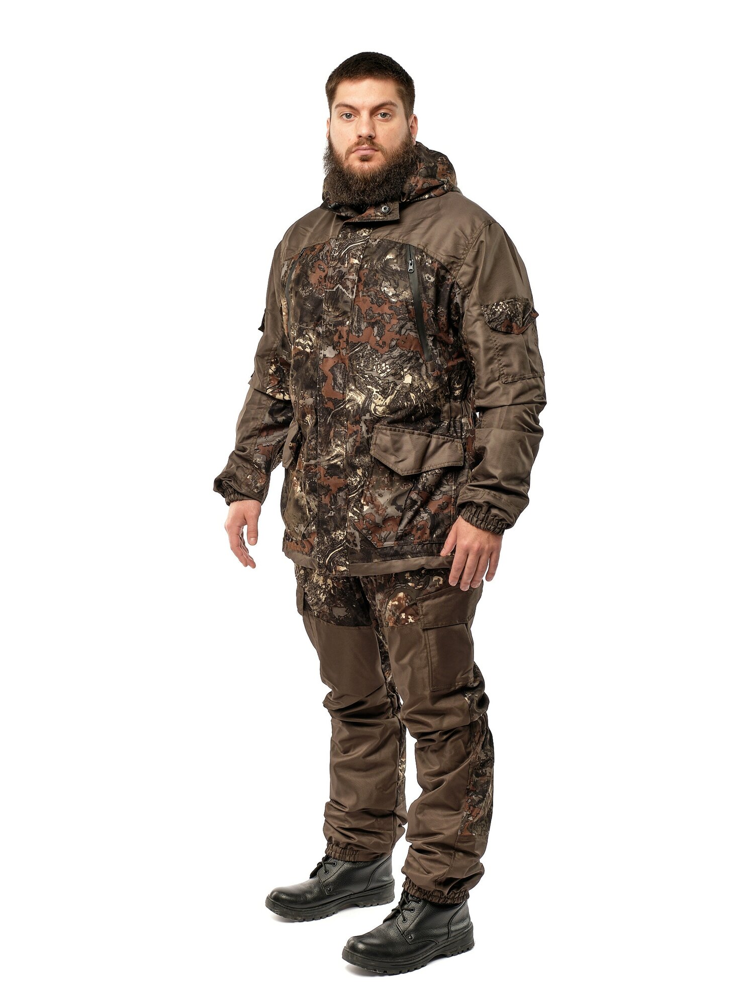 Костюм демисезонный мужской Gorka Demi Light принт 511-5, тактический походный с брюками для леса, защитный камуфляжный мужской комплект, форма спецодежды для охоты, рыбалки, туризма и работы