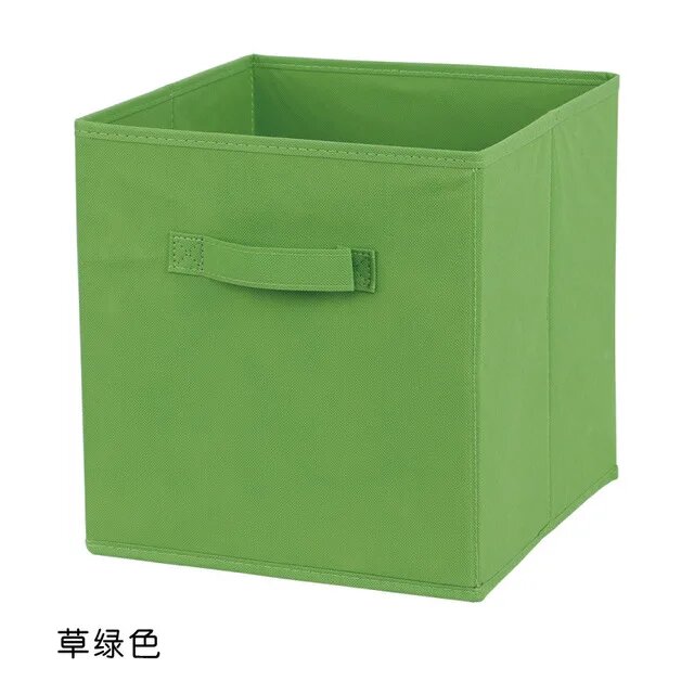 Зеленый кубик для хранения 26x26x28 см
