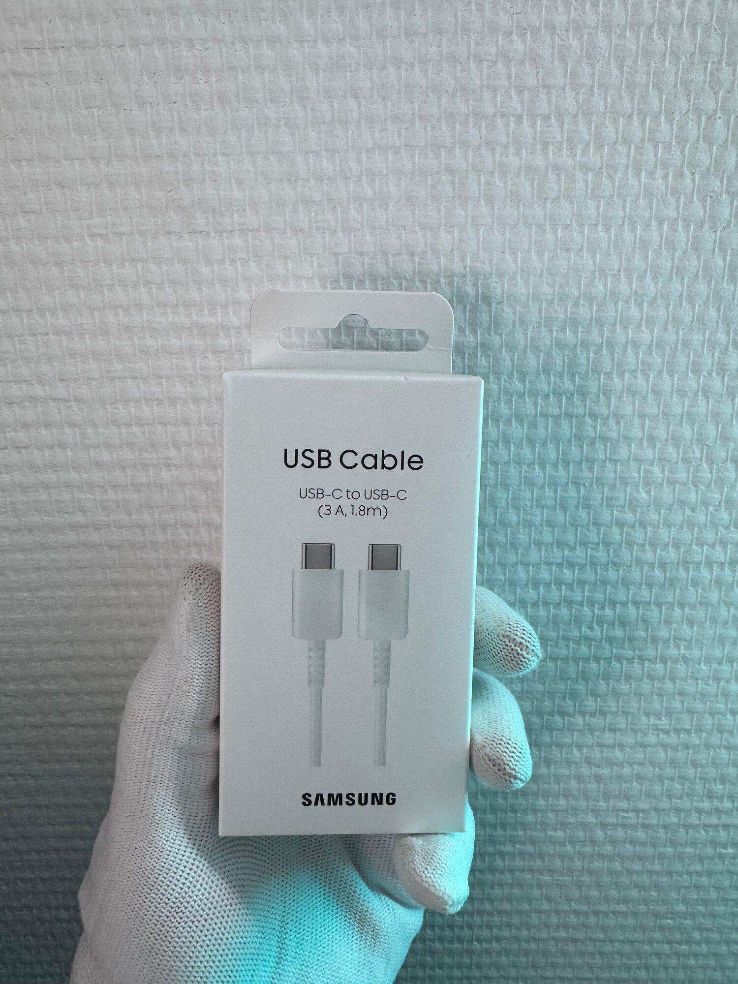 Кабель Оригинал Samsung USB Type-C - USB Type-C, 1,8 м, 3А, белый EP-DX310