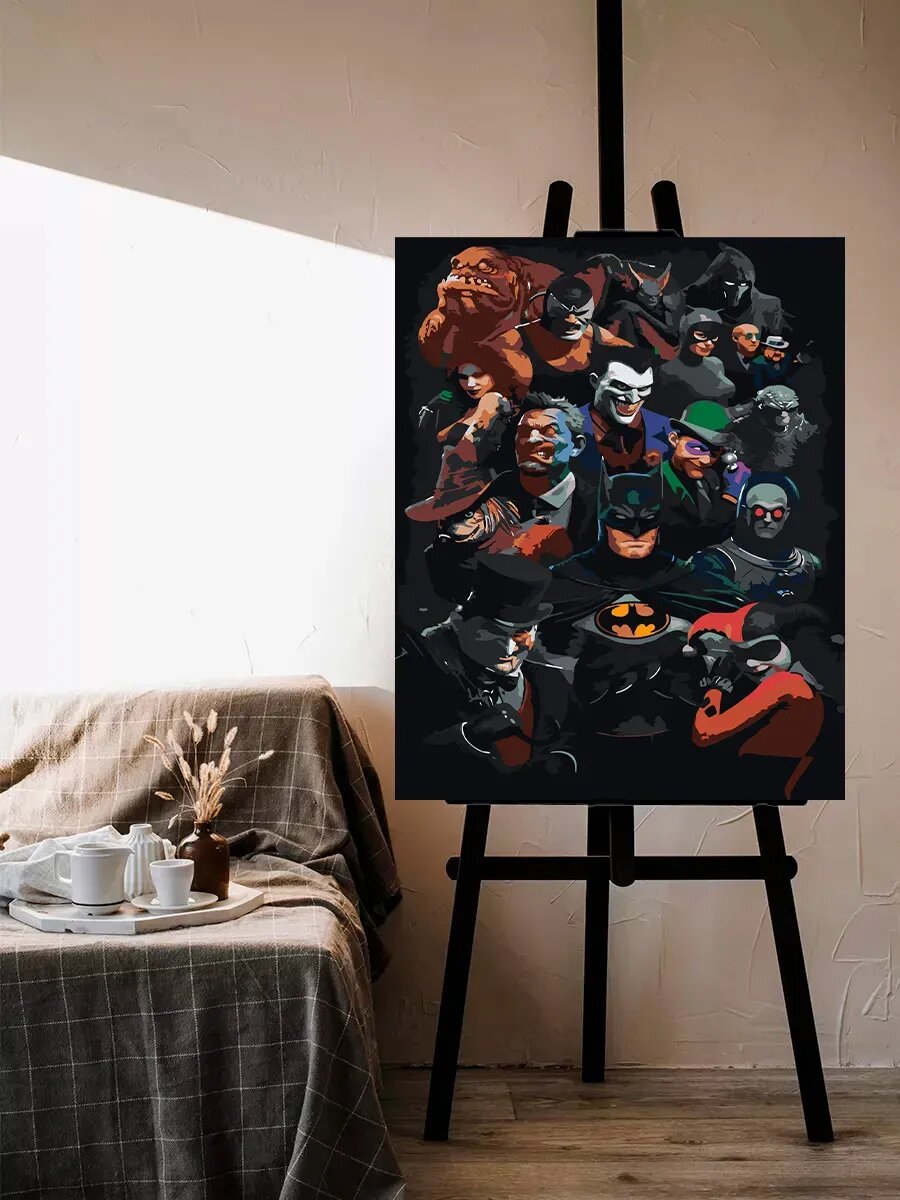 Картина по номерам Персонажи Бэтмэн Комикс DC Comics