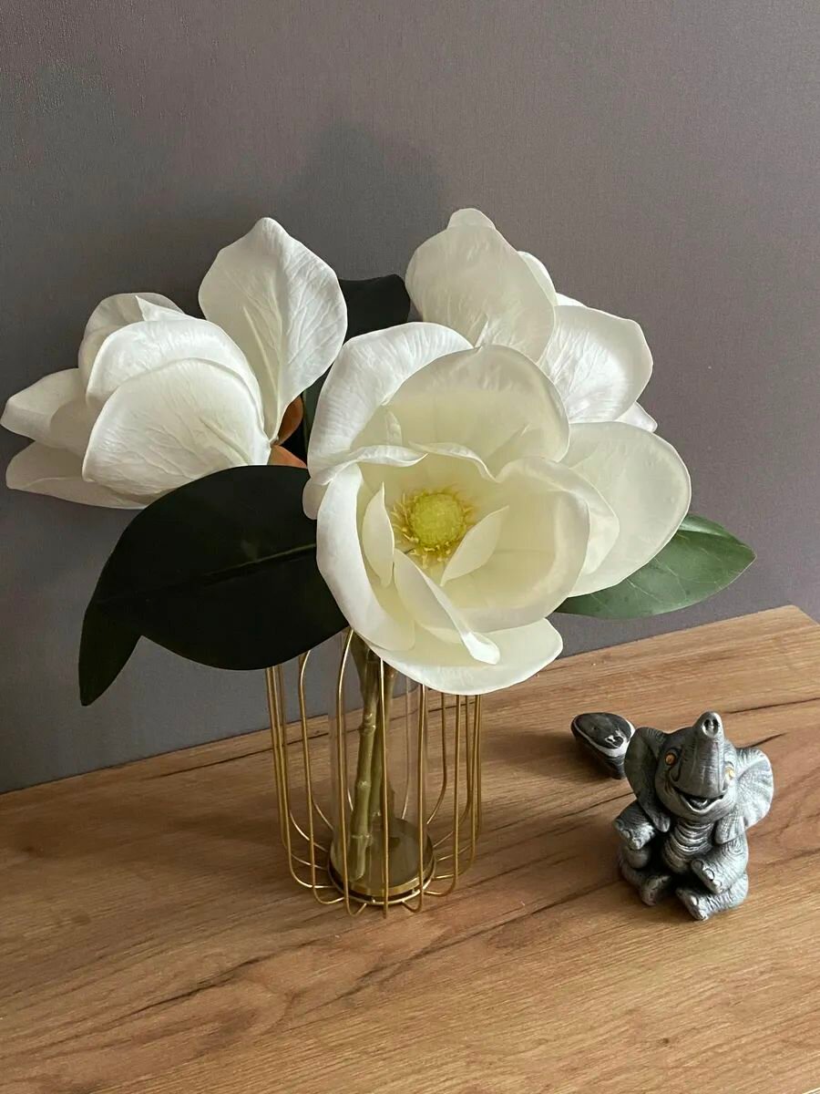 Искусственные цветы для декора магнолия