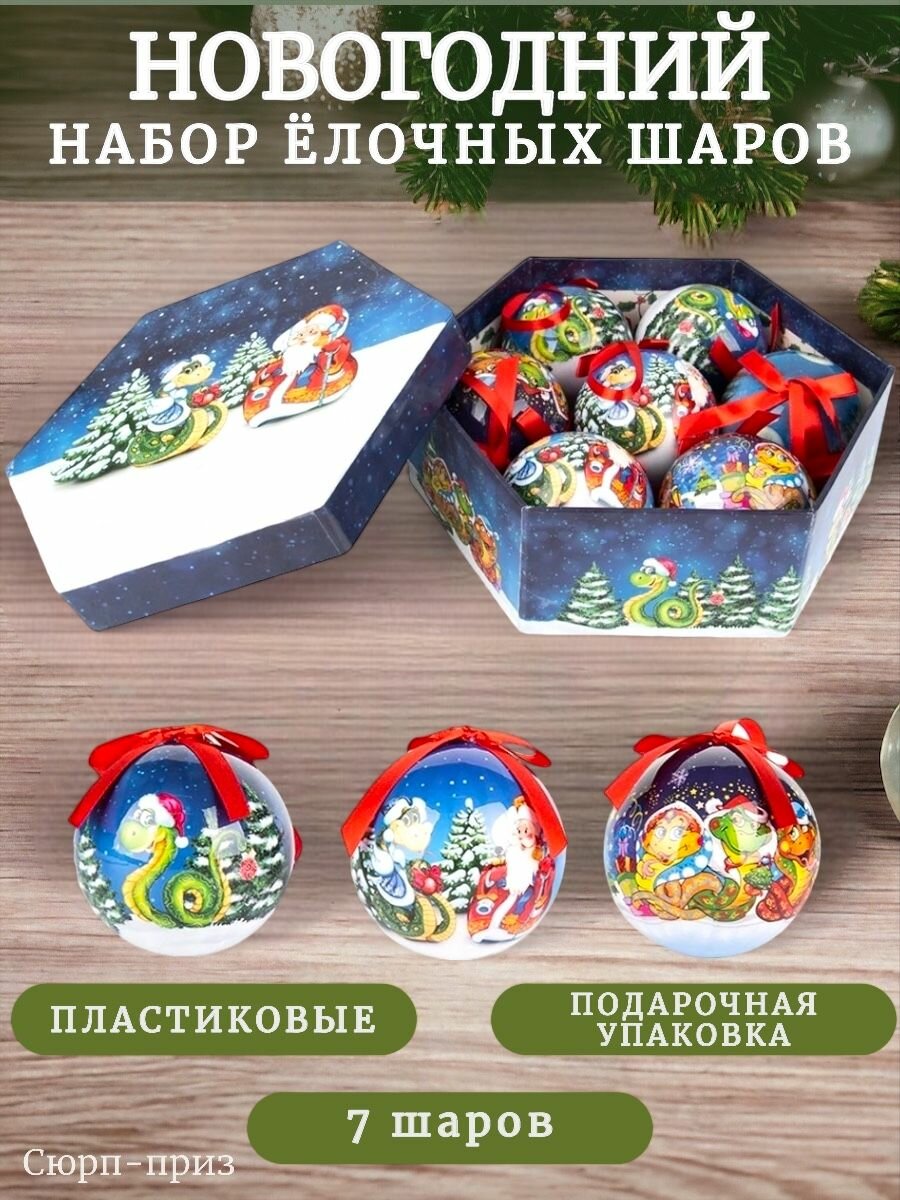 Шары елочные набор