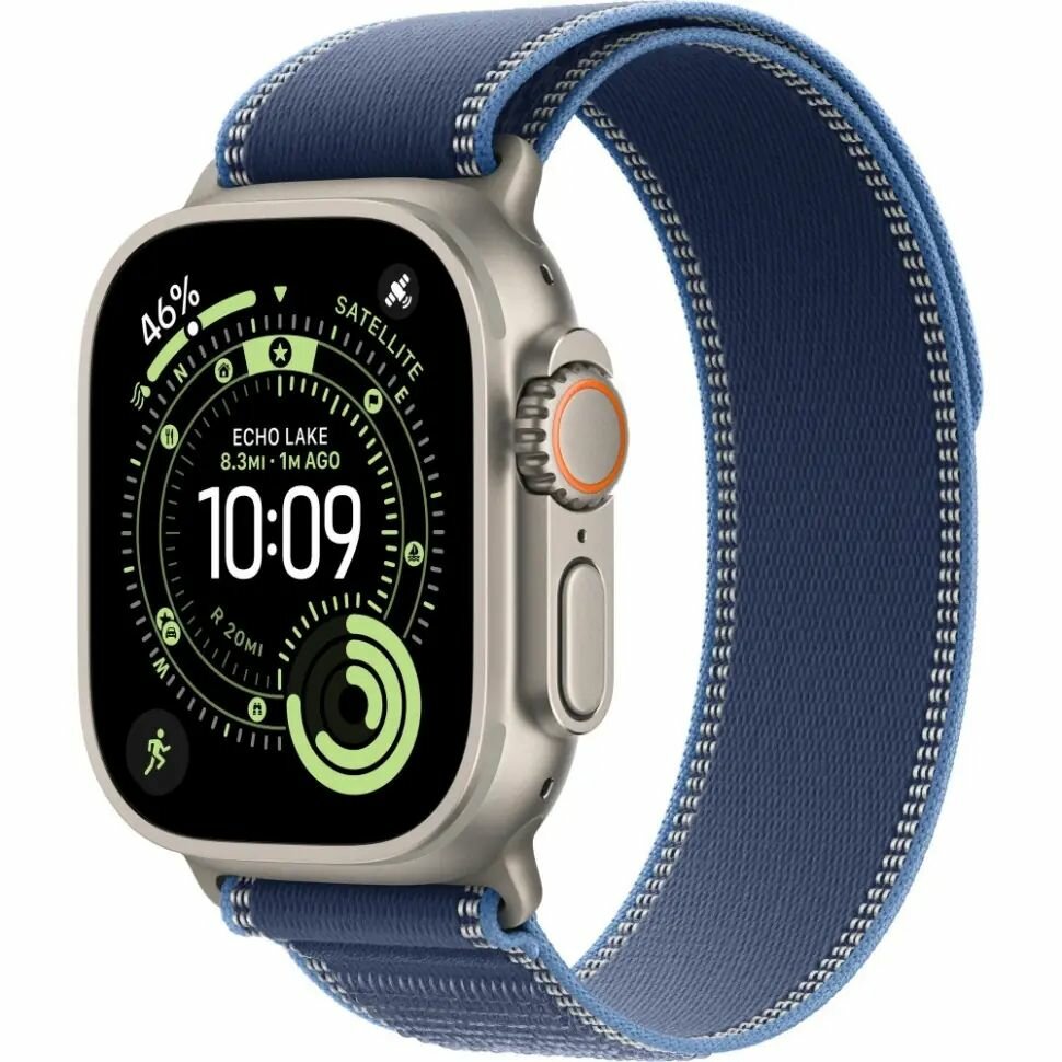 Часы Apple Watch Ultra 3 2025 49mm Natural Titanium Case With Blue/Bright Blue Trail Loop (S/M)