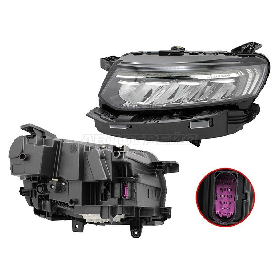 Фара Geely Tugella 19-23 (Слева/ LED/ С электрокорректором) SAT ST-13-GLTUGL | цена за 1 шт