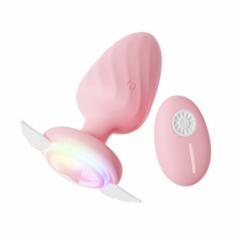 Светящаяся анальная пробка для мастурбации-розовый