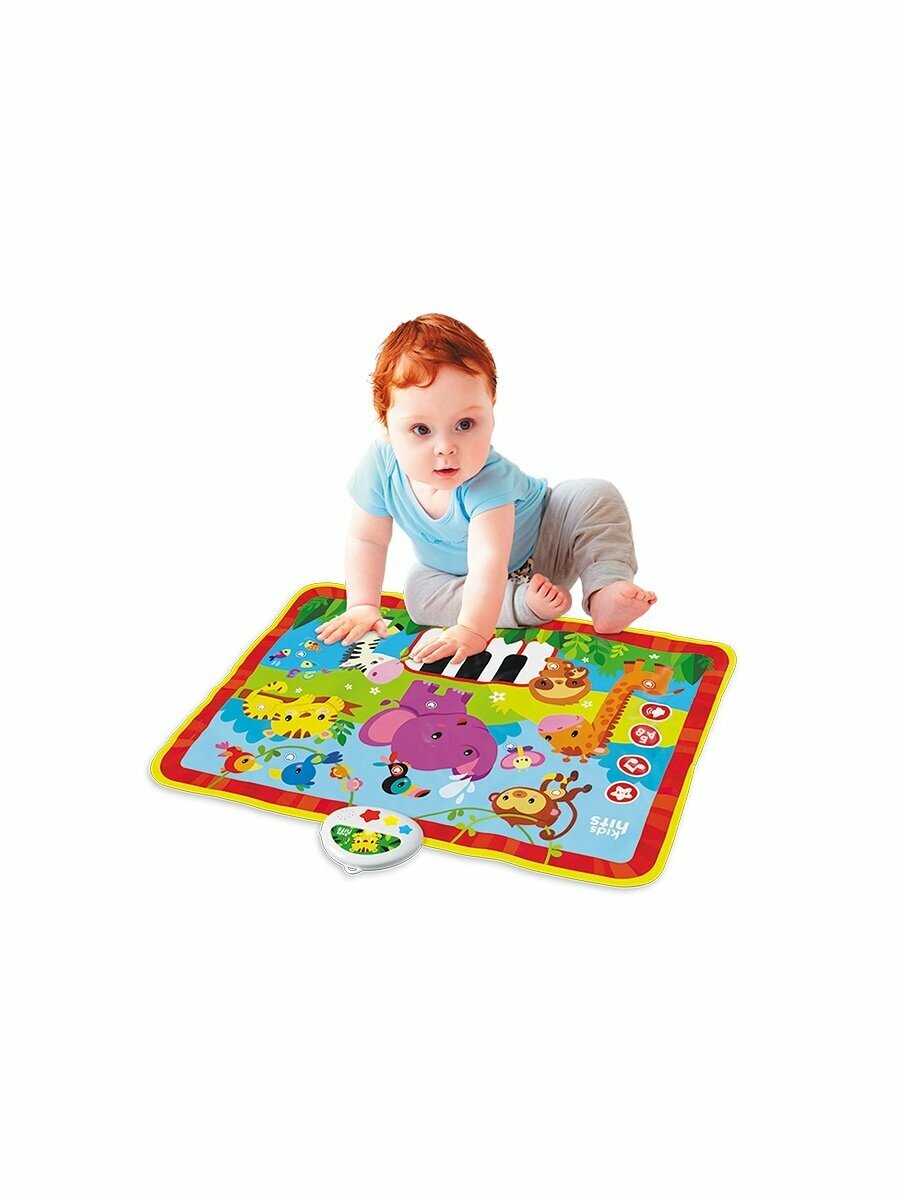 Интерактивная игрушка Kids Hits Музыкальный коврик с огоньками Обезьянка и ее друзья