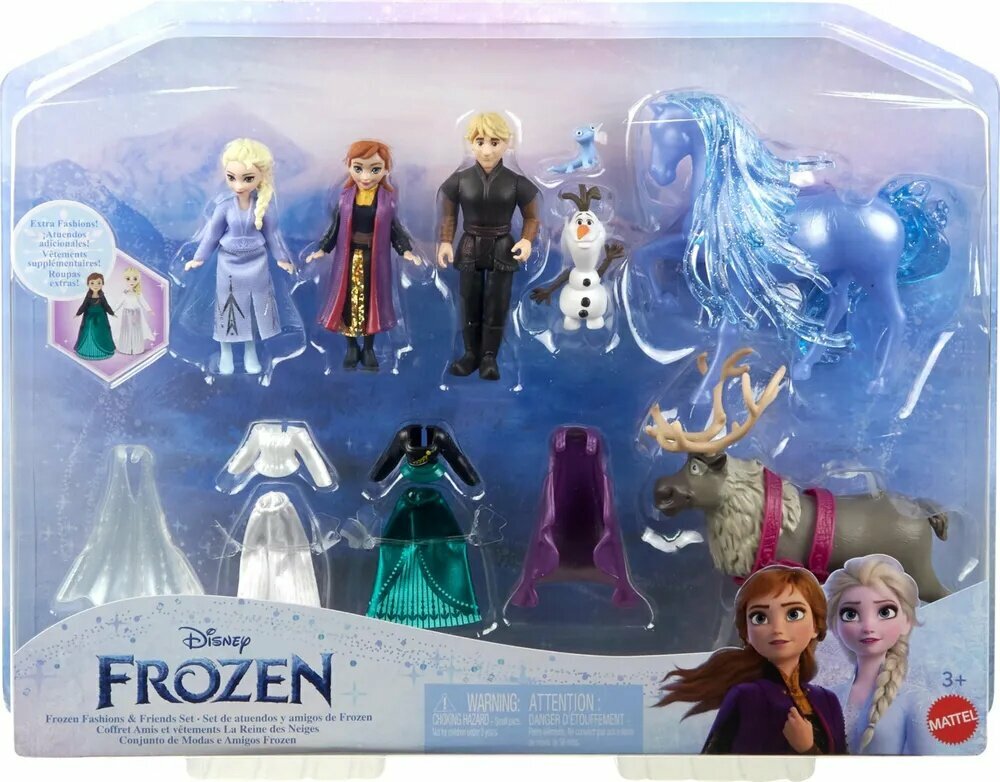 Mattel Disney Frozen Fashions & Friends Set / Набор Холодное сердце маленькая модная кукла и ее друзья, подходящий для детей старше 3 лет