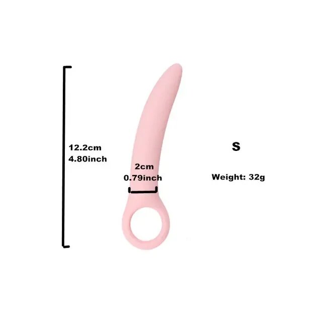 Анальная пробка в форме полумесяца, гладкая силиконовая анальная пробка, анальный B Pink