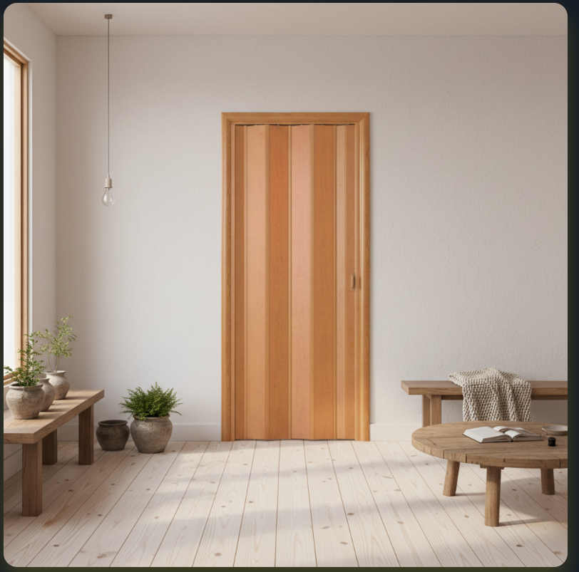 Межкомнатная раздвижная дверь гармошка RSP цвет Груша Карат