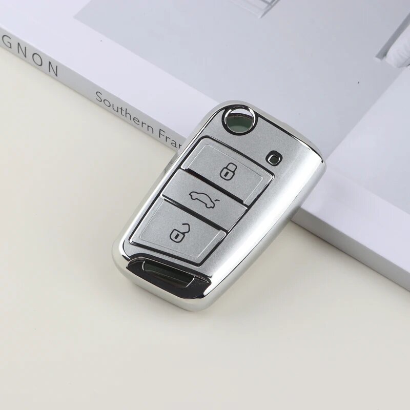 Чехол Для Автомобильного Ключа Для Volkswagen VW Polo Golf 7 MK7 Tiguan Passat Skoda Octavia Kodiaq Karoq Seat Ateca Leon