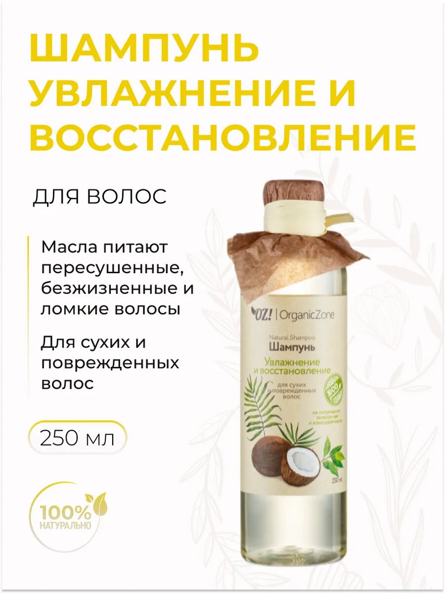 Шампунь Увлажнение и восстановление для сухих волос, 250 мл