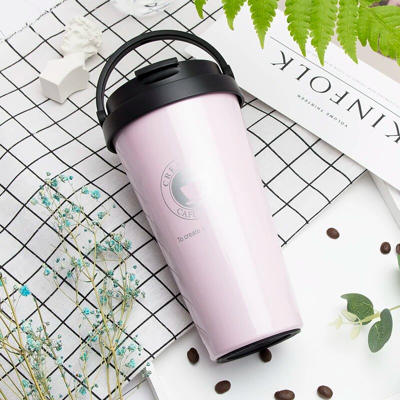 Корейский стиль, простой термос для кофе, портативный, для мужчин и женщин, студентов, пар, для использования в