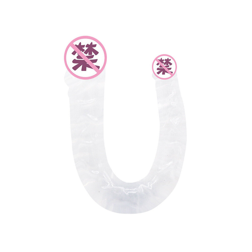 Секс для женщин двухголовый дракон с кристаллом пенис имитация Прозрачная Лара лесбиянки с поддельным пенисом для