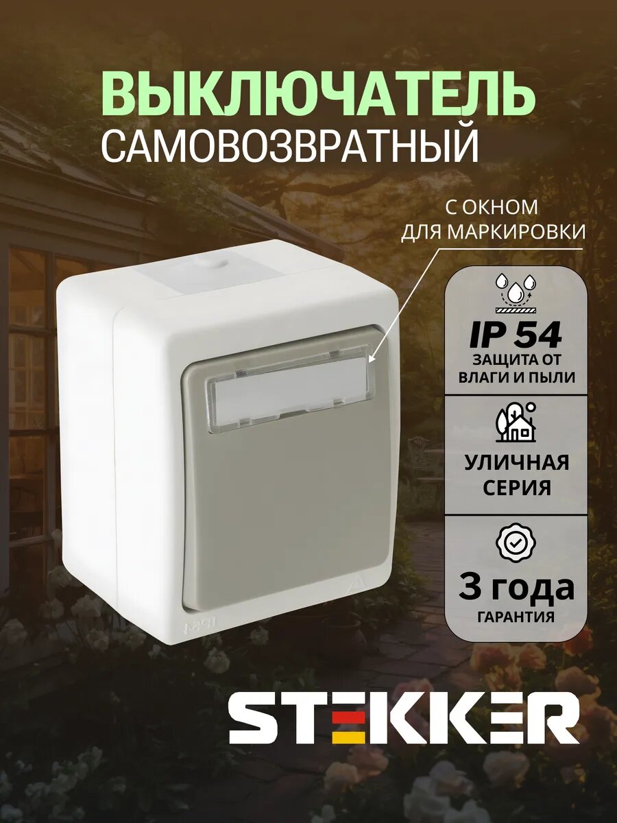 Уличный выключатель влагозащищенный накладной IP54