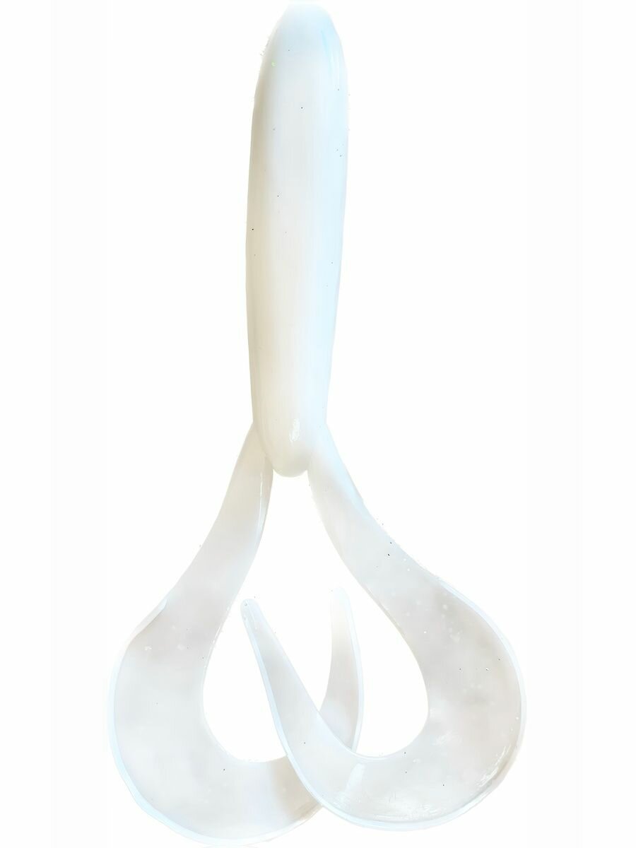 Мягкая крупная силиконовая приманка Pike Frog Ширасу, цвет Белый, вес 50 гр, уп. 1 шт.