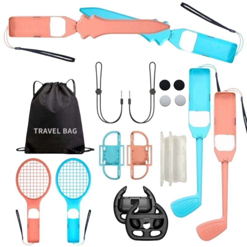 Набор Спортивных Аксессуаров 19 в 1 для Спортивной Игры NS2 с Сумкой-Органайзером Sports Game Pack Набор Игровых Аксессуаров