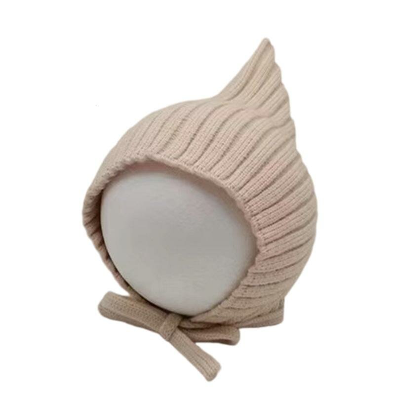 Вязаная шапка-эльф для детей, Бежевый