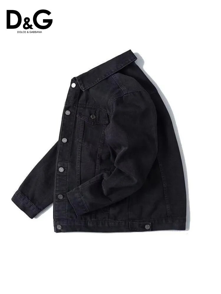 Куртка Dolce&Gabbana Мужская джинсовая куртка с байкерской вышивкой стильная куртка-косуха весна 2025