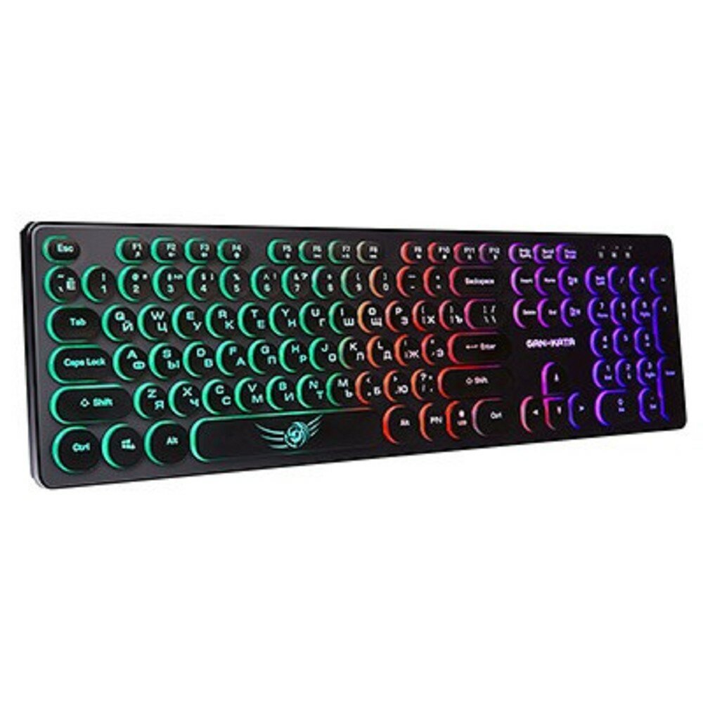 Dialog Клавиатура Gan-Kata Клавиатура KGK-16U BLACK - игровая с RGB-подсветкой, USB, черная