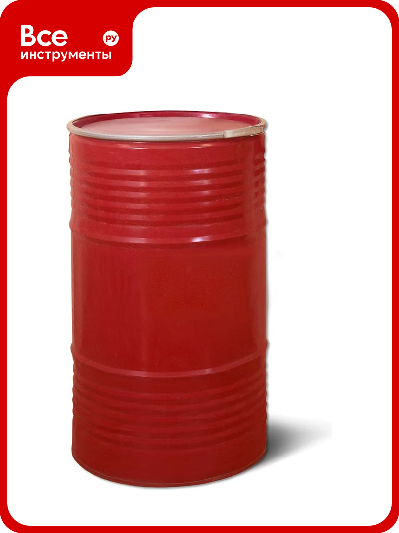 Бочка престиж 200 л стальная с крышкой, красная 990-121