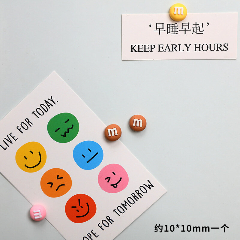 Декор для кухни дома, персонализированные креативные магниты M&M для холодильника, фото-стикеры, ручные магнитные стикеры