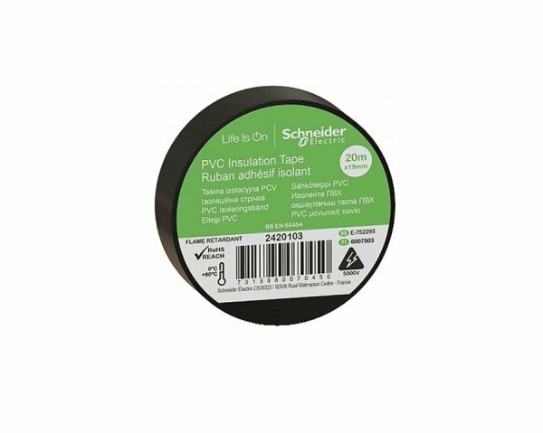 Изолента ПВХ 19x20м чёрная Systeme Electric