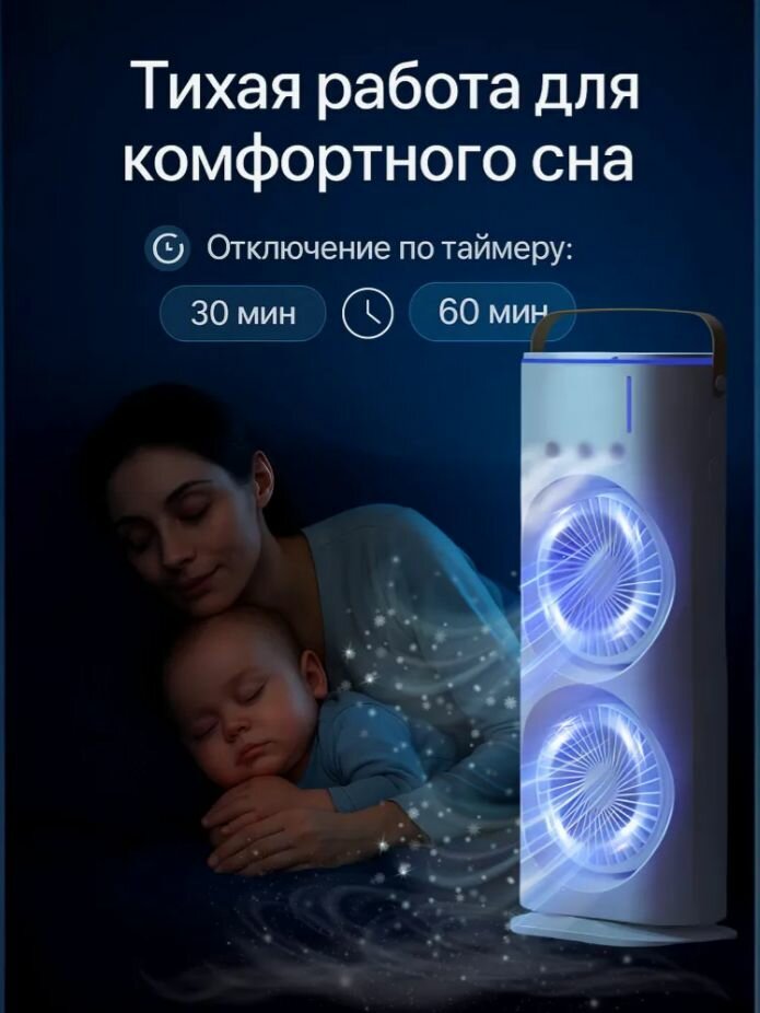 Вентилятор настольный 3в1, вентилятор кондиционер с увлажнителем