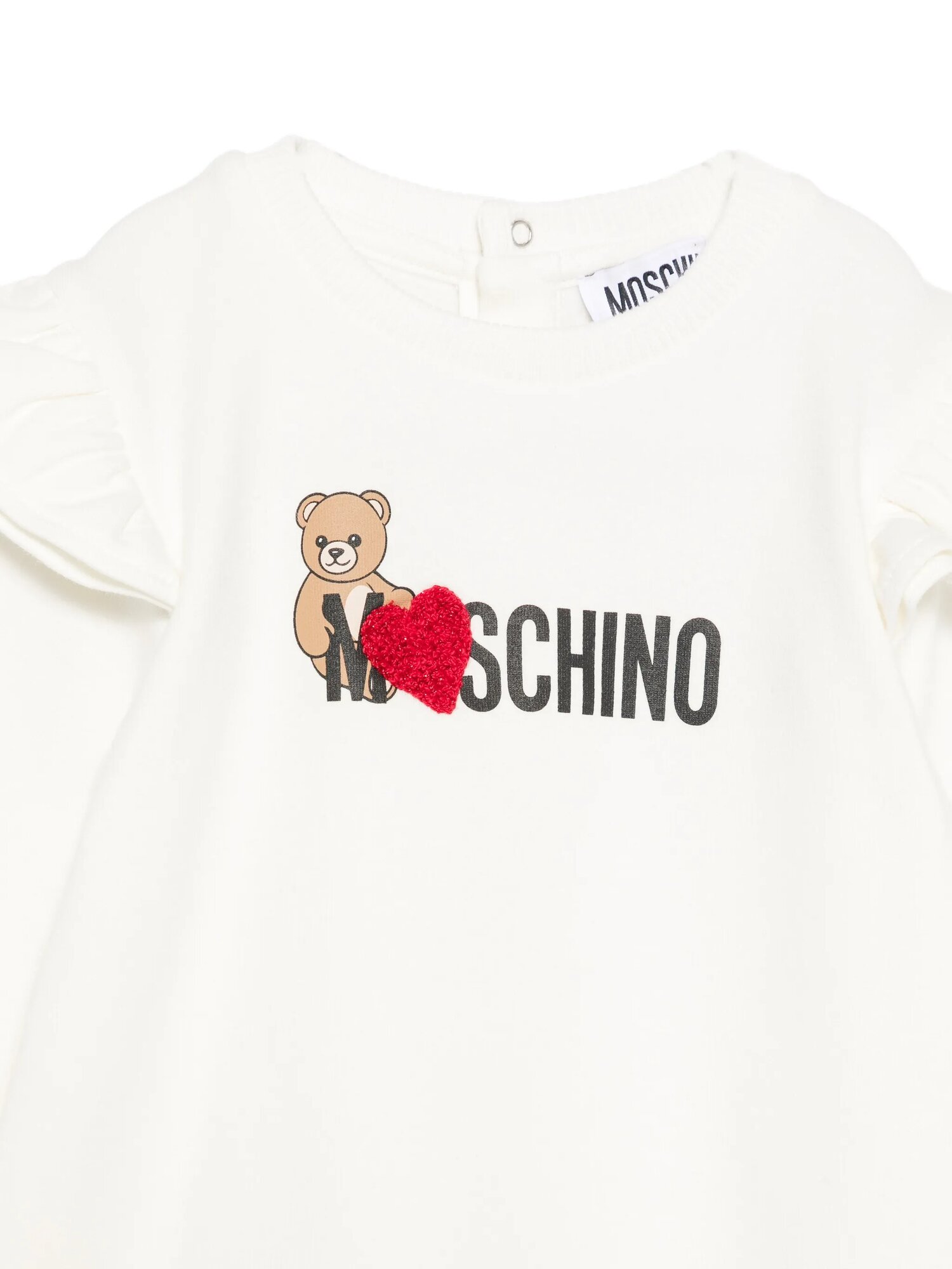 Платье MOSCHINO Teddy Bear, размер 66, бежевый/белый — фото 1