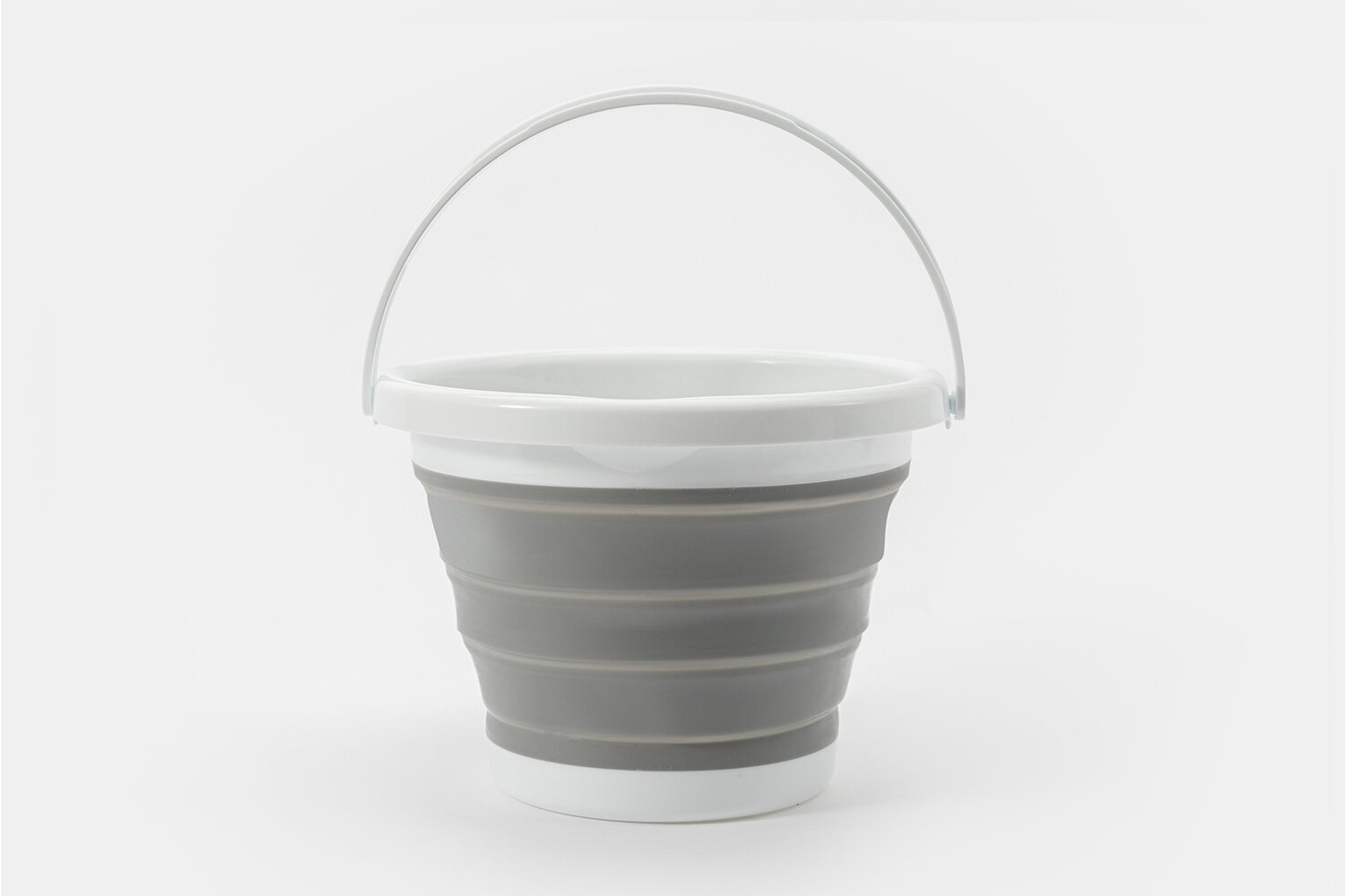 MITTE Folding ведро складное 5 л белый и серый легкое и компактное для дома и дачи