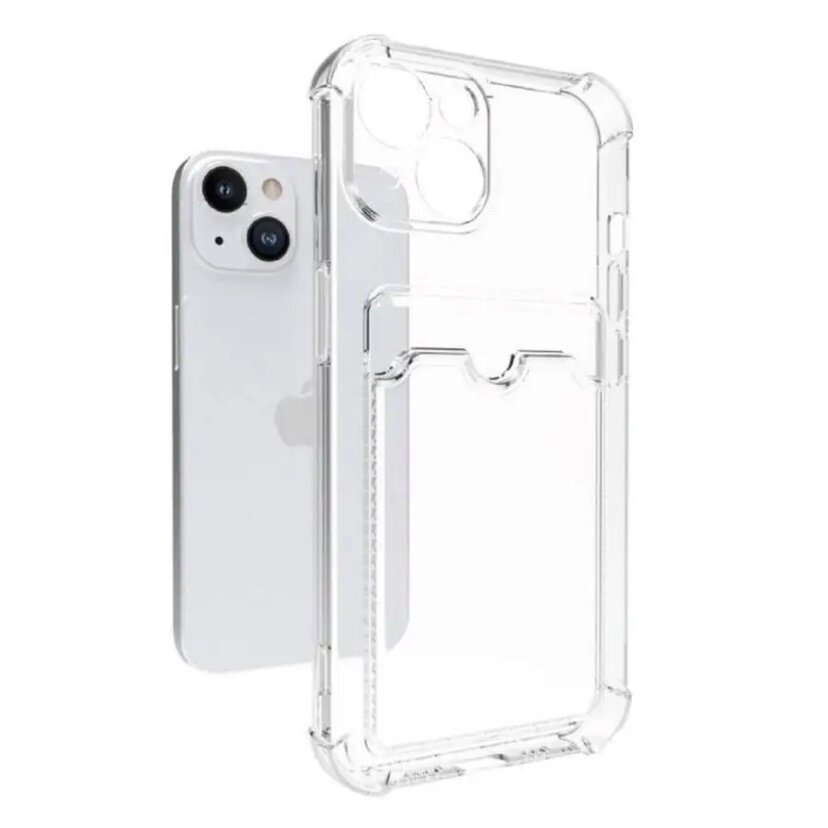 Чехол прозрачный, противоударный (Card Case) для Apple iPhone 15