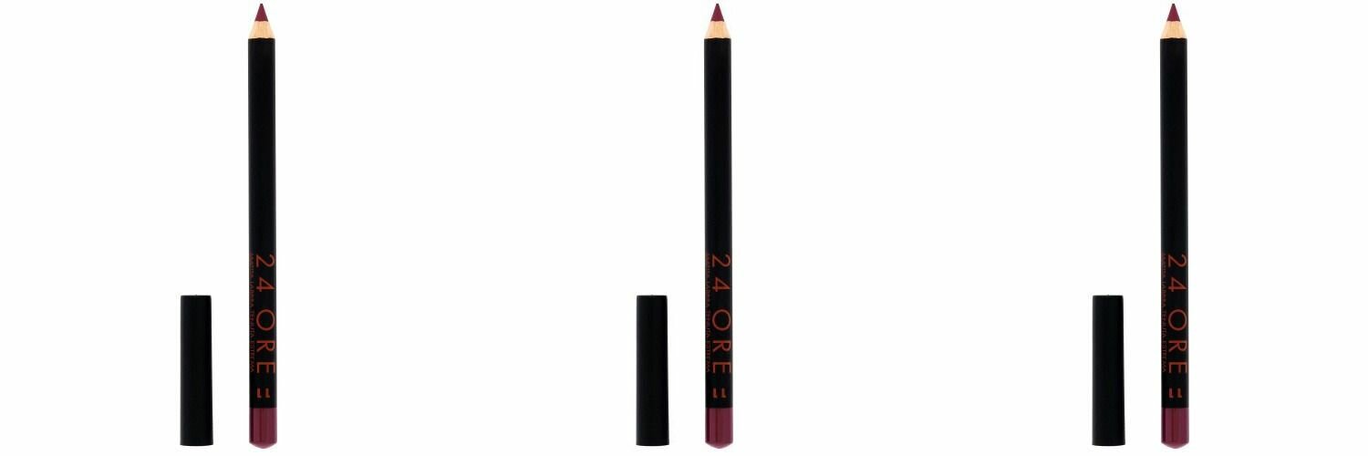 Deborah Milano Карандаш для губ стойкий 24 Ore Long Lasting Lip Pencil, тон 11 лиловый, 1.5 г, 3 шт
