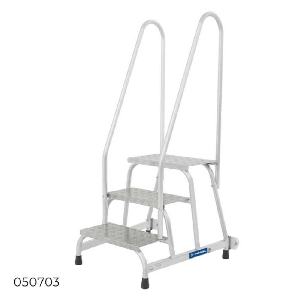 Монтажная Подставка Megal Мп-1 3 Ступени С Двумя Поручнями И Колесами