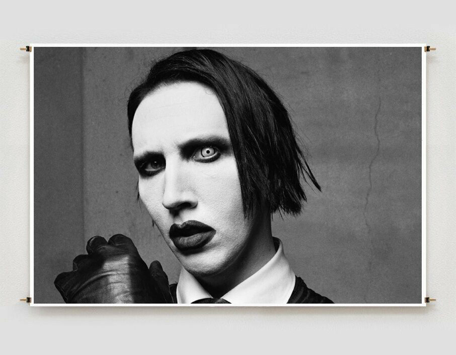 Постер плакат для интерьера "Музыка: Американский рок-певец Мэрилин Мэнсон. Лидер рок-группы A3 (297 x 420 мм)