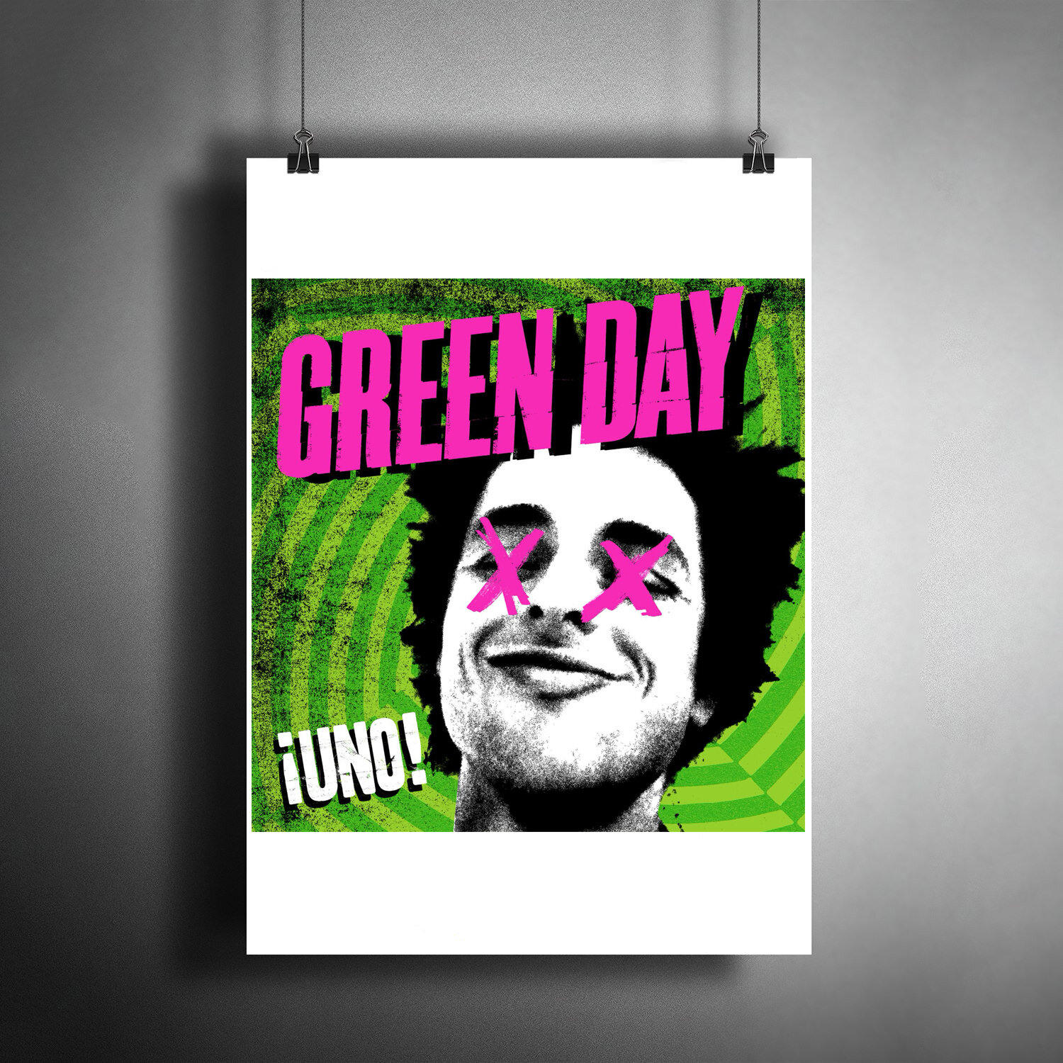 Постер плакат для интерьера "Музыка: панк-рок Грин Дэй. Билли Джо Армстронг, Группа Green Day"/ A3 (297 x 420 мм)