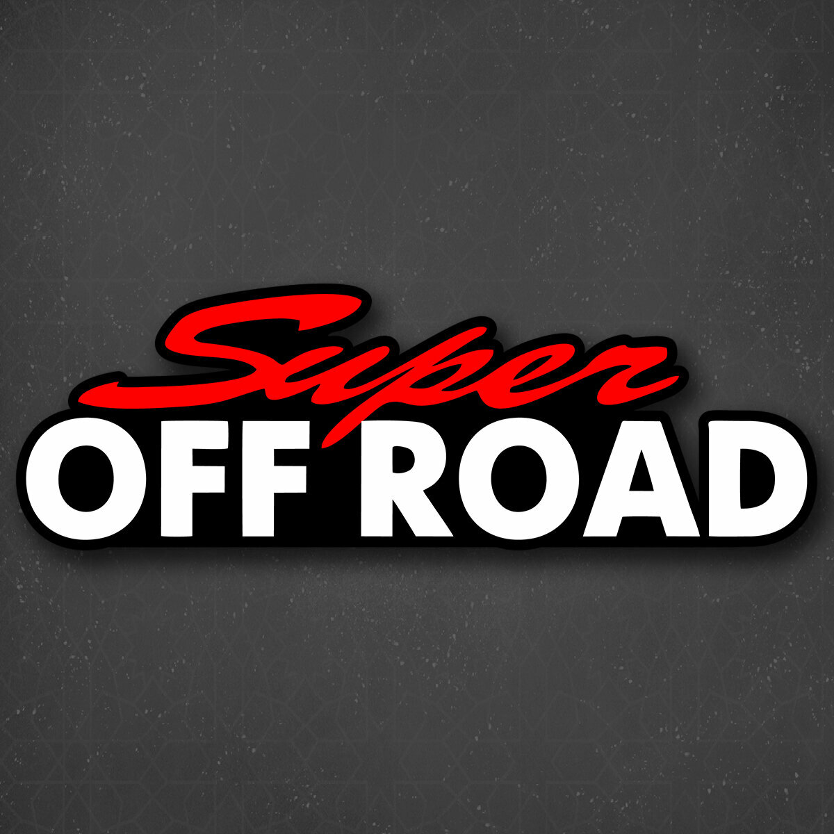 Наклейка на авто "Super offroad - Супер оффроуд" 24x8 см