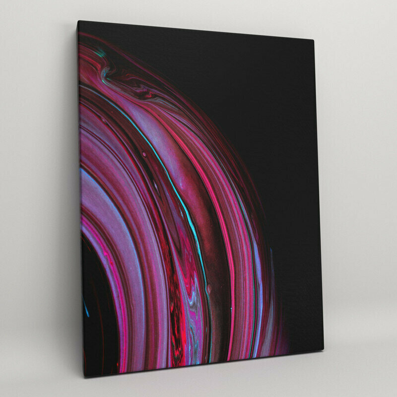 Картина на холсте (интерьерный постер) "Красивые разводы краски - абстракция", с деревянным подрамником, размер 45x60 см