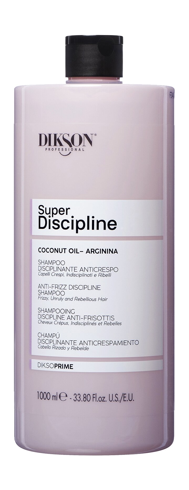 DIKSON Shampoo Anti-Frizz Discipline Шампунь для пушистых волос с кокосовым маслом, 1000 мл