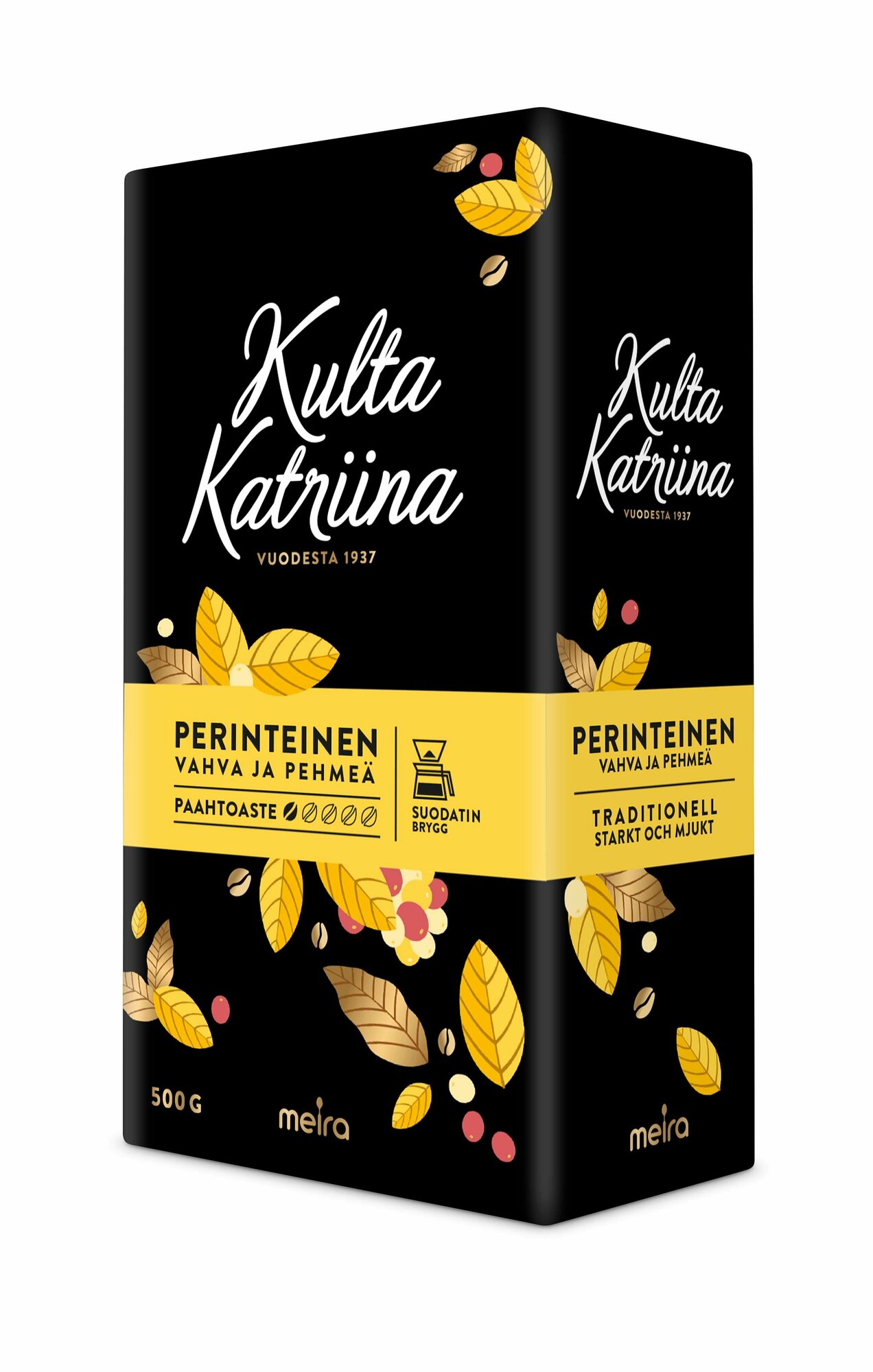 Кофе молотый Kulta Katriina Perinteinen №1, 500 г, вакуумная упаковка
