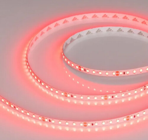 Светодиодная лента Arlight RT-A120-8mm 24V Red (9.6 W/m, IP20, 2835, 5m) (, 9.6 Вт/м, IP20)