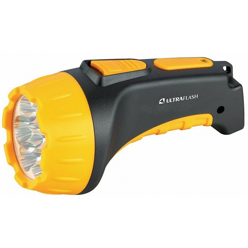 Ultraflash LED3807 (фонарь аккум. 220В, черный/желтый, 7 LED, 2 режима, SLA, пластик, коробка), цена за 1 шт.