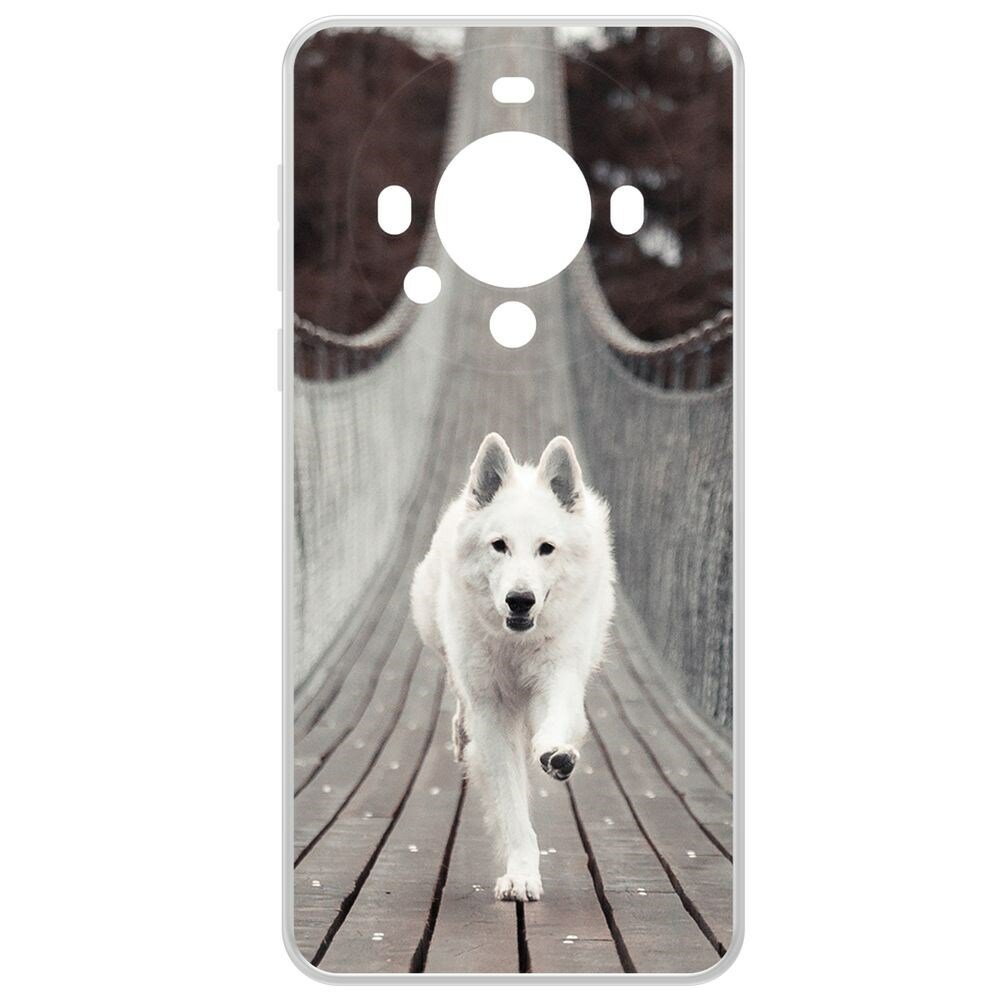 Чехол-накладка Krutoff Clear Case Пес на мосту для Huawei Mate 60