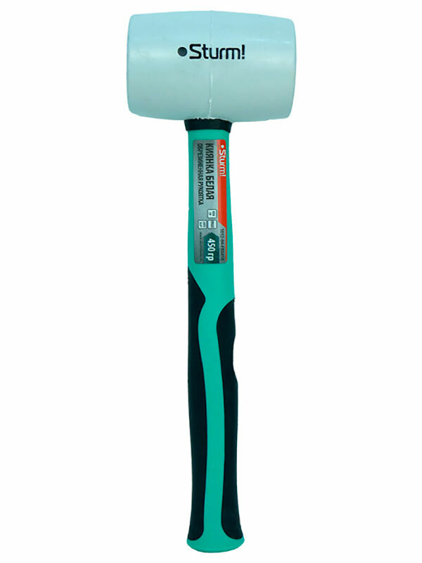 Киянка Sturm! 1012-04-FB0450 (450 г. бел. резиновый боек, обрезин. рукоятка)